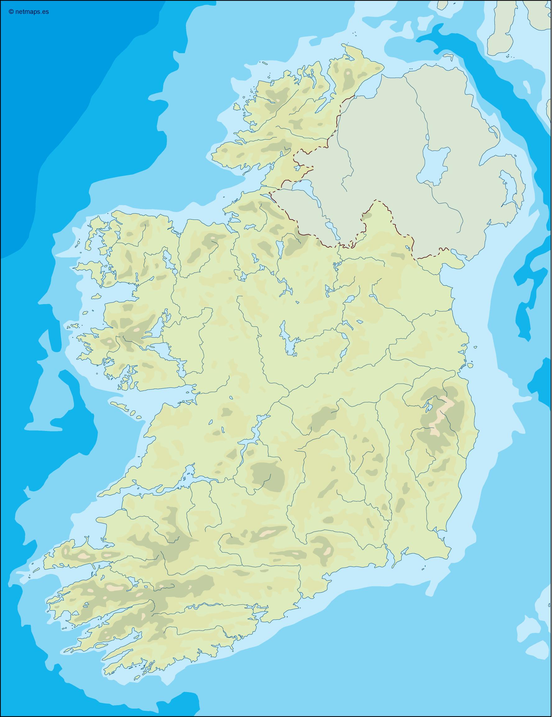 ireland illustrator map | Digital Maps. Netmaps UK Vector Eps & Wall Maps