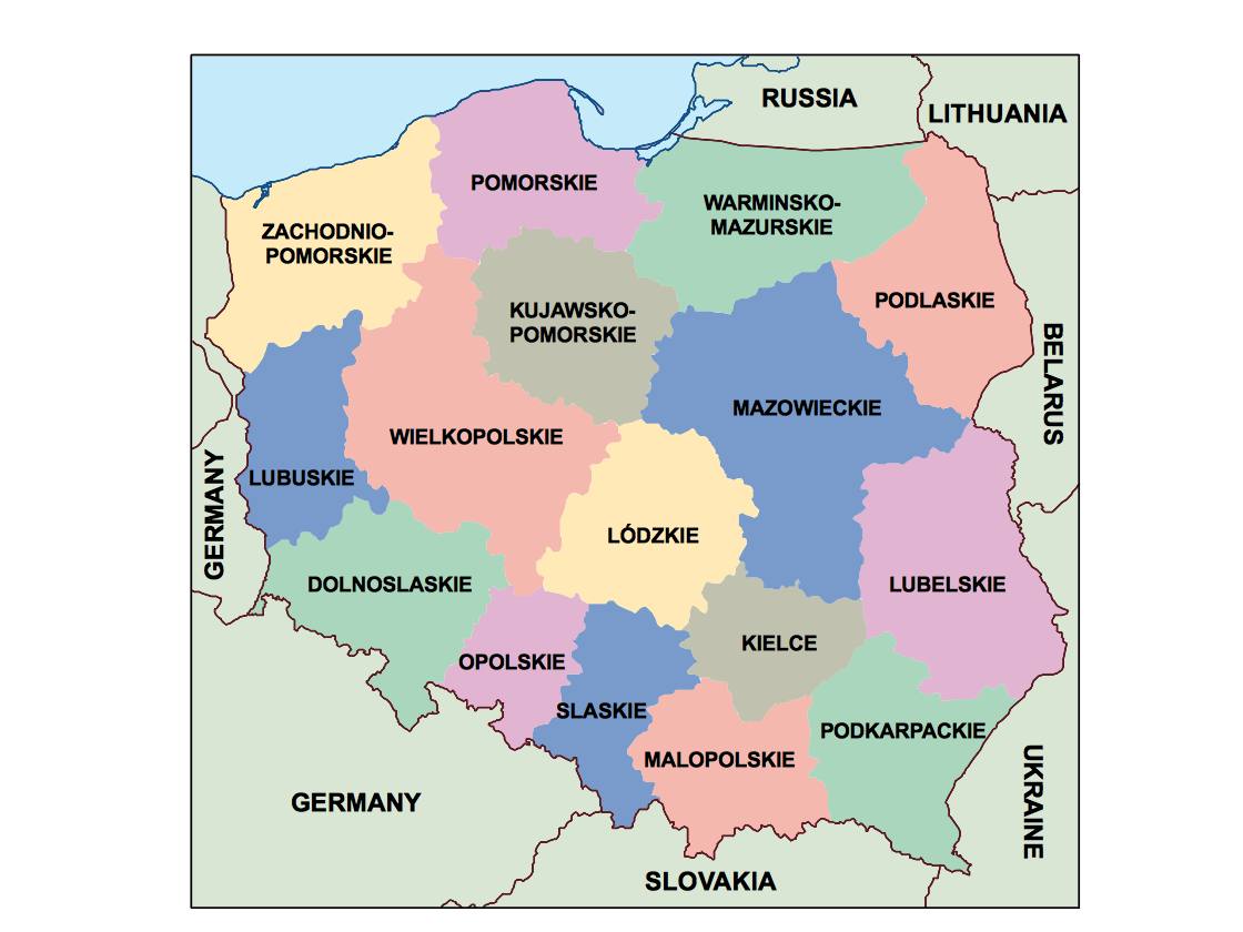 poland presentation map | Digital Maps. Netmaps UK Vector Eps & Wall Maps